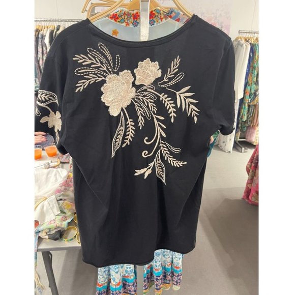 Johnny Was | Tops | Johnny Was Frankie Everyday Tee Black Shirt Cotton ...